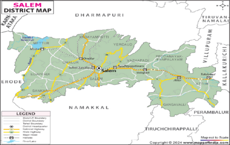 Tourist Map Guide of Salem - Chennai Orbit