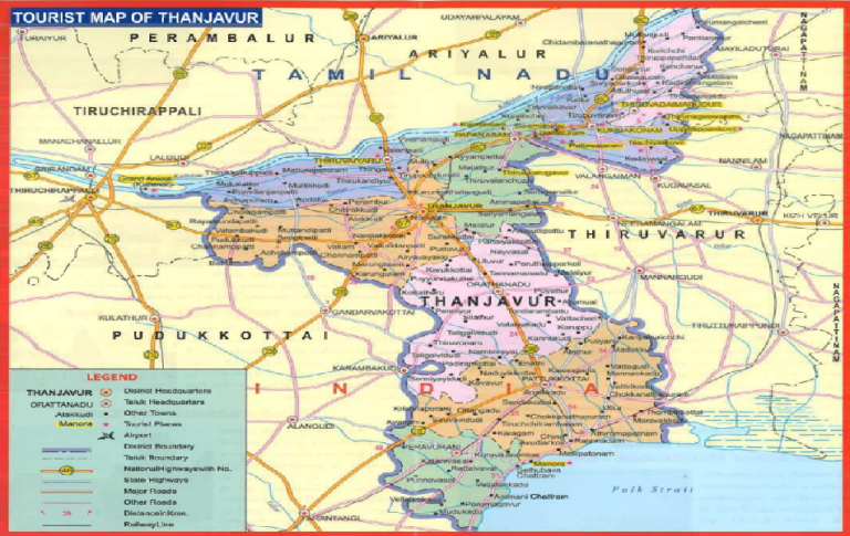 Tourist Map Guide of Thanjavur - Chennai Orbit